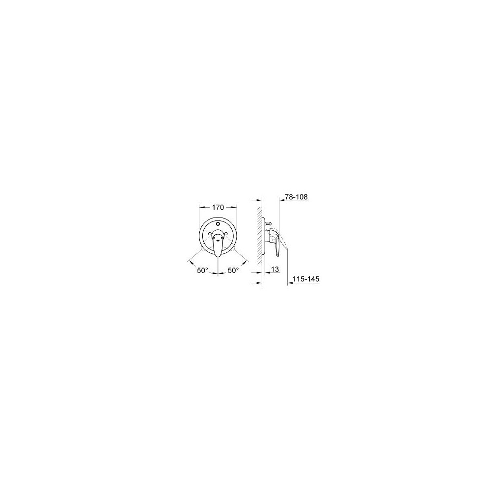 GROHE RICAMBIO - EURODISC MISCELATORE MONOCOMANDO PER VASCA-DOCCIA ...